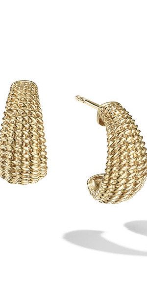 Cast - The Baby Bombshell Half Hoop Earrings in Gold