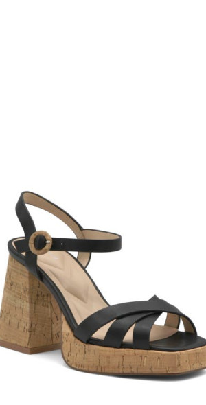 Charles David - Barnaby Ankle Strap Sandal in Black Cork