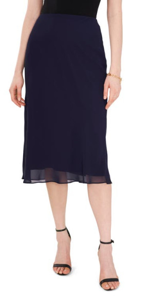 Chaus - Midi Skirt in Navy at Nordstrom