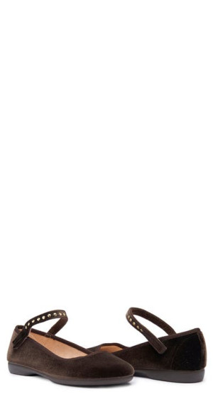 CHILDRENCHIC - Kids' Studded Velvet Mary Jane in Brown at Nordstrom