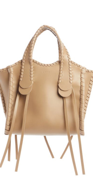 Chloé - Small Mony Leather Tote in Argil Brown