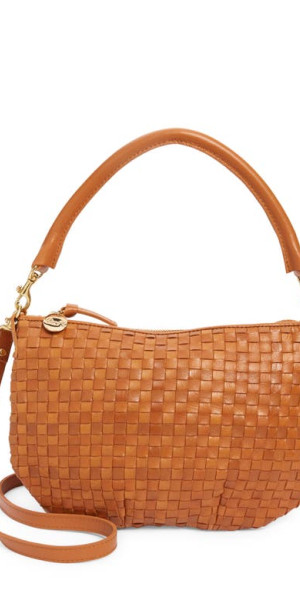 Clare V. - Petit Moyen Messenger Bag in Natural Woven Checker at Nordstrom
