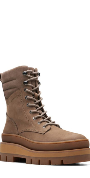 Clarksr - Clarks(r) Orianna 2 Hike Combat Boot in Pebble Nubuck at ...