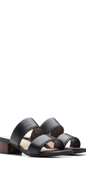 Clarksr - Clarks(r) Serina 35 Slide Sandal in Black Leather