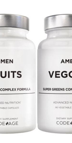 Codeage - Amen Fruits + Veggies Vitamins Bundle, Raw Whole Fruits ...