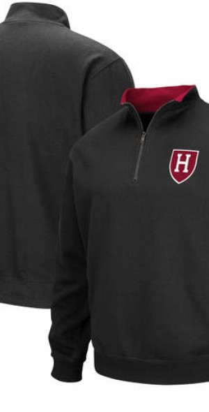 COLOSSEUM - Men's Colosseum Black Harvard Crimson Tortugas Team Logo Quarter-Zip Jacket at ...
