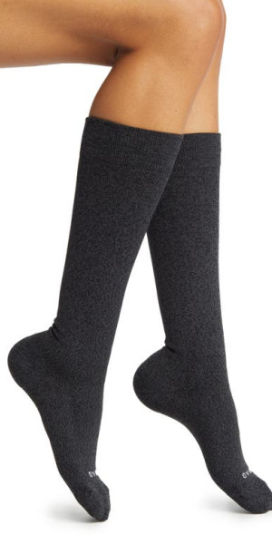 COMRAD - Solid Compression Knee Highs in Heather Charcoal