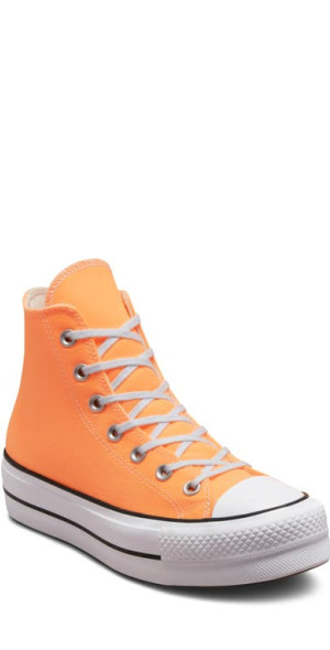 Converse - Chuck Taylor All Star Lift Hi Sneaker in Peach Beam/Black ...