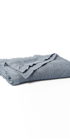 Coyuchi - Reyes Organic Cotton Waffle Throw in Steel Blue at Nordstrom