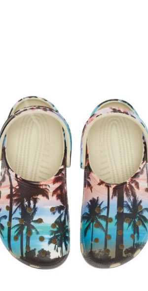CROCS - Classic Retro Resort Clog in Bone/Multi Blue at Nordstrom