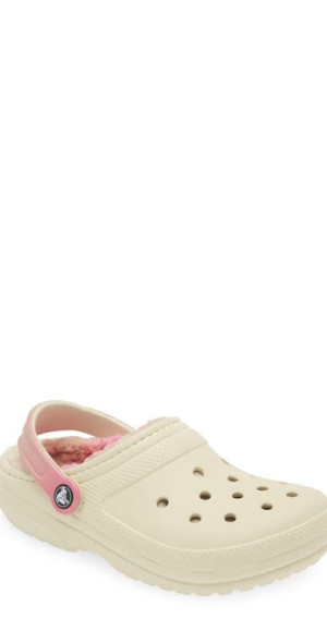 CROCS - Faux Shearling Lined Clog in Bone/Multi at Nordstrom