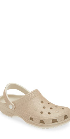 CROCS - Gender Inclusive Classic Glitter Clog in Champagne Glitter