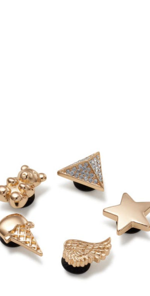 CROCS - Gold Icons Assorted 5-Pack Jibbitz Shoe Charms
