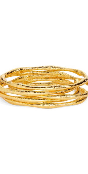 Cult Gaia - Dahlia Set of 5 Bangles in Gold