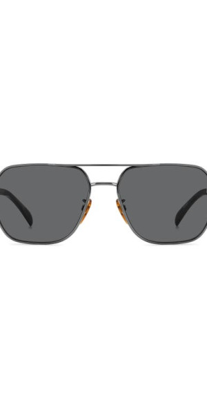 David Beckham Eyewear - 59mm Aviator Sunglasses in Dark Ruthenium Black