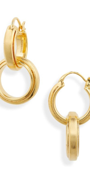 Dean Davidson - Signet 2-in-1 Huggie Hoop Earrings in Gold