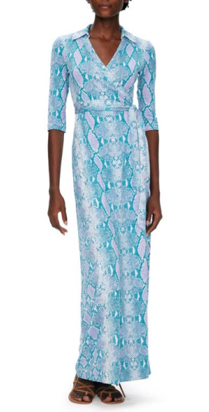 Diane von Furstenberg - Abigail Silk Wrap Maxi Dress in Python at Nordstrom