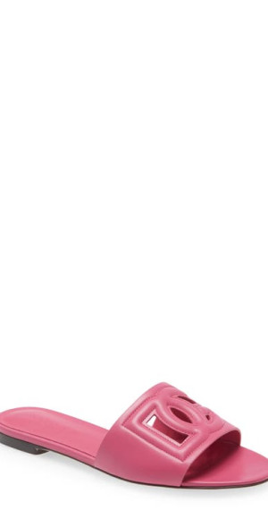 Dolce & Gabbana - Bianca Interlock Slide Sandal in Light Lilac at Nordstrom