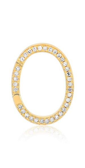 EF Collection - Diamond Oval Charm Enhancer in Yellow Gold/Diamond at ...
