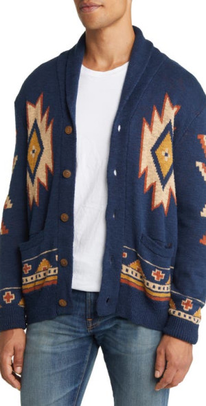 Faherty - Bethany Yellowtail Organic Cotton Cardigan in Wolf Mountain