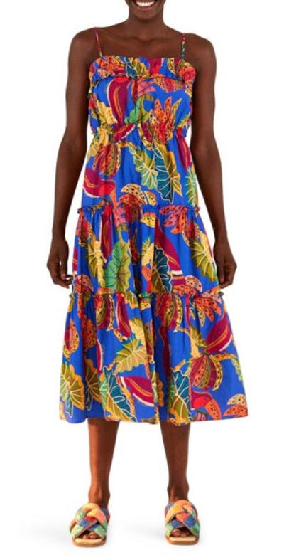 FARM Rio - Tropical Banana Print Sundress in Blue at Nordstrom