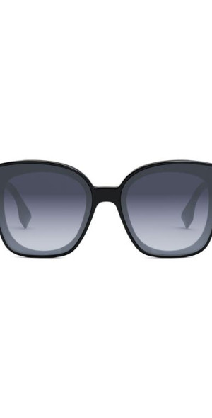 Fendi - The First 63mm Square Sunglasses in Shiny Black /Gradient Blue ...