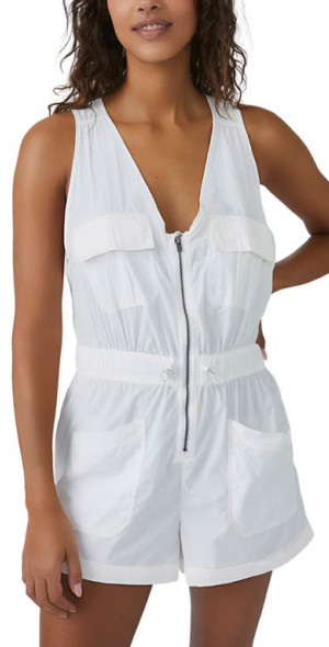 FP Movement - Noiseless Back on Trek Romper in White