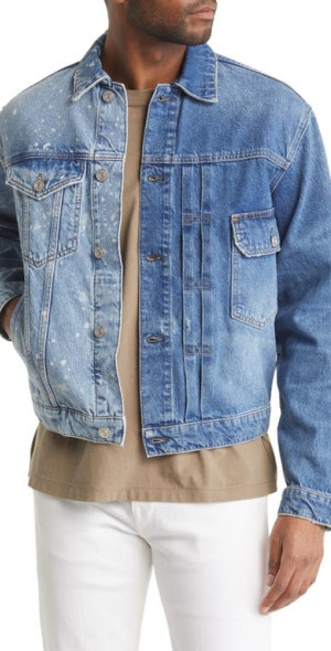 FRAME - Half x Half Denim Jacket in Cole Duo at Nordstrom