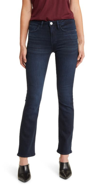 FRAME - Le Crop Mid Rise Mini Boot Jeans in Onyx Indigo
