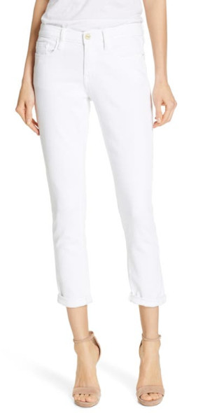 FRAME - Le Garcon Ankle Boyfriend Jeans in Blanc at Nordstrom
