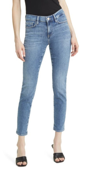 FRAME - Le Garcon Ankle Slim Boyfriend Jeans in Daphne Blue