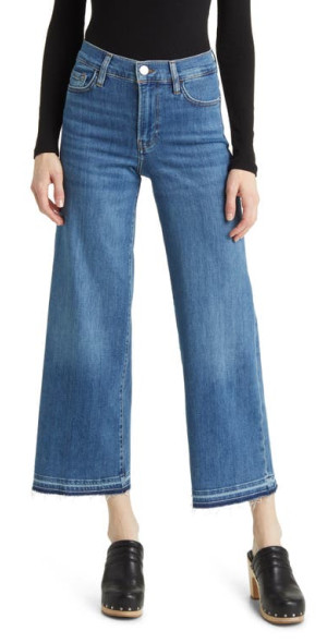 FRAME - Pixie Le Slim Palazzo Wide Leg Jeans in Jetty