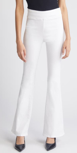 FRAME - The Jet Set Flare Pull-On Jeans in White at Nordstrom, Size 0