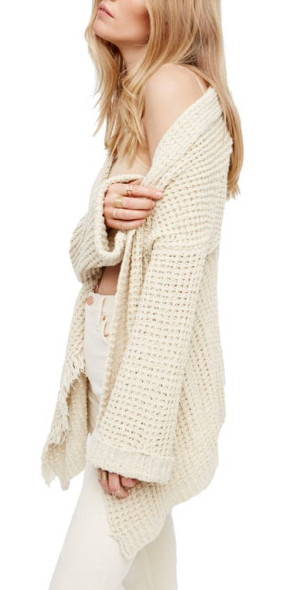Free People - I'll Be Around Cardigan in Ivory at Nordstrom
