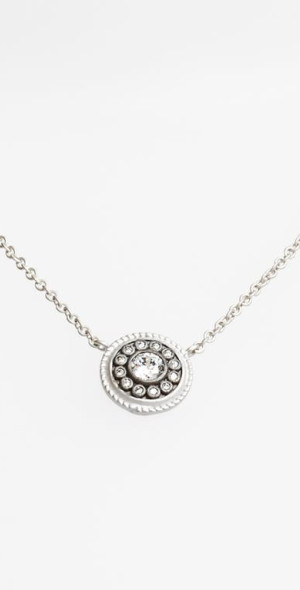 FREIDA ROTHMAN - 'Hamptons' Nautical Button Pendant Necklace in Silver ...
