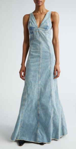 Haikure - Dolly Denim Maxi Dress in Bleach Blue