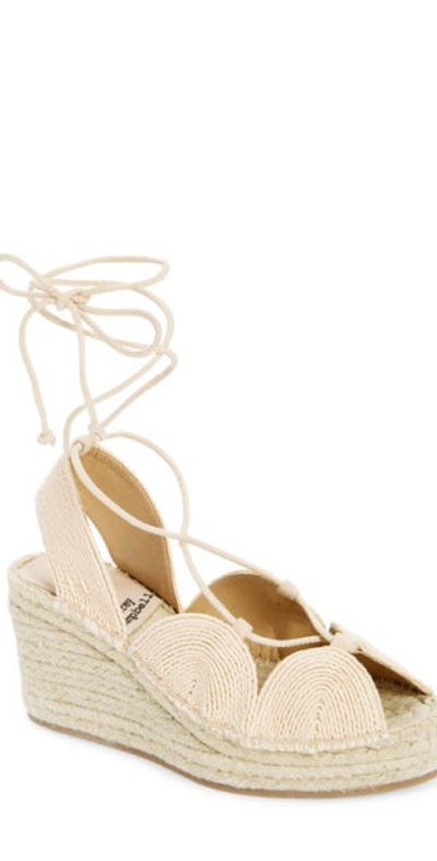 Jeffrey Campbell - Sol Ankle Wrap Wedge Sandal in Natural at Nordstrom ...