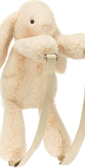 Jellycat - Kids' Smudge Rabbit Plush Backpack in Beige at Nordstrom