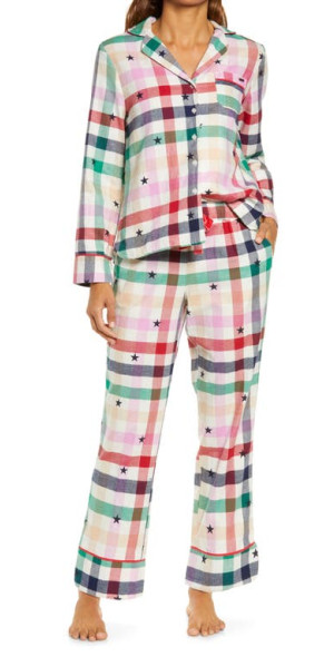 Joules - Sleeptight Pajamas in Cream Multi Check