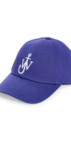 JW Anderson - Logo Embroidered Cotton Twill Baseball Cap in Sky Blue