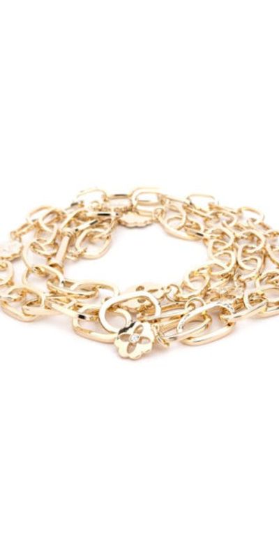 kate spade new york - chain link belt in Cream /Pale Polished Gold at ...