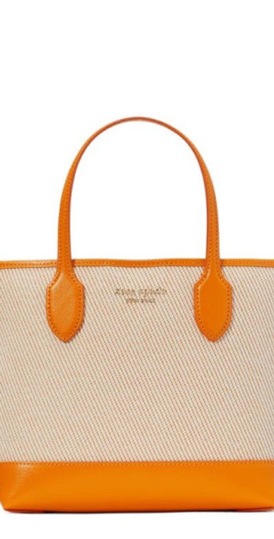 Kate Spade New York - medium bleecker canvas & leather tote in Turmeric ...