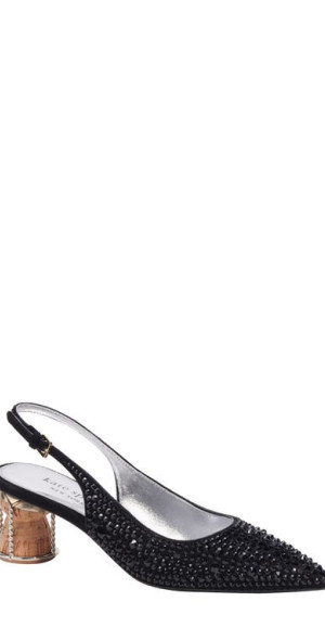 kate spade new york - soiree crystal slingback pump in Black at Nordstrom