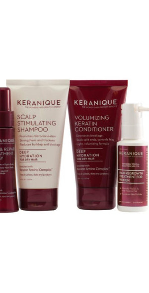 Keranique - Deluxe Regrowth Treatment & Deep Hydration Set