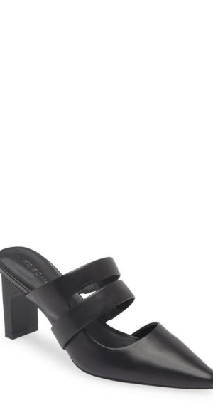 KOKO + PALENKI - KOKO + PALENKI Century Pointed Toe Mule in Black ...