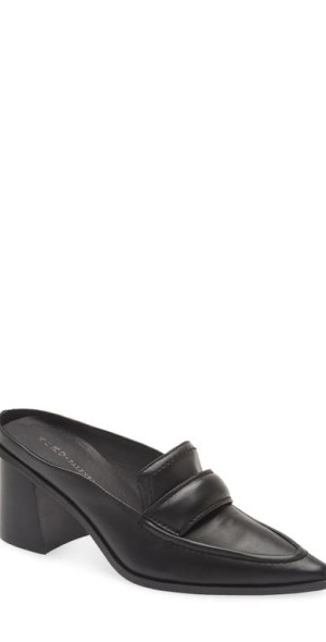KOKO + PALENKI - KOKO + PALENKI Victoria Pointed Toe Mule in Black ...