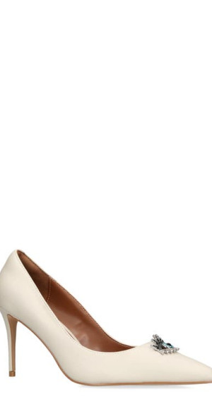 Kurt Geiger London - Belgravia Evil Eye Pointed Toe Pump in Bone