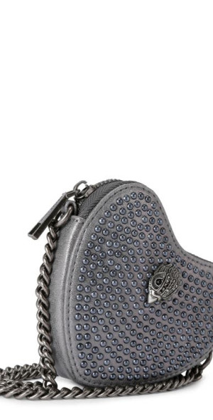 Kurt Geiger London - Micro Heart Crossbody Bag in Open Grey