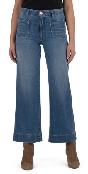 KUT from the Kloth - Meg High Waist Ankle Wide Leg Jeans in Restraint ...