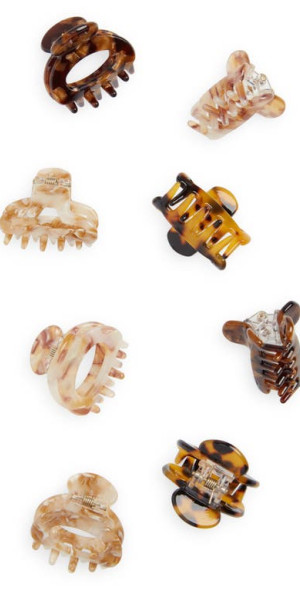 L. Erickson - Luna Assorted 8-Pack Mini Jaw Clip Set in Cinnamon at ...
